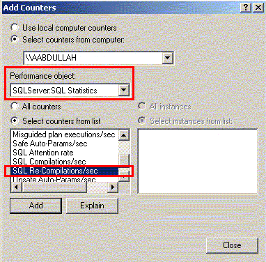 Sql Server:Performance Counter to Count Stored Procedure Re ...
