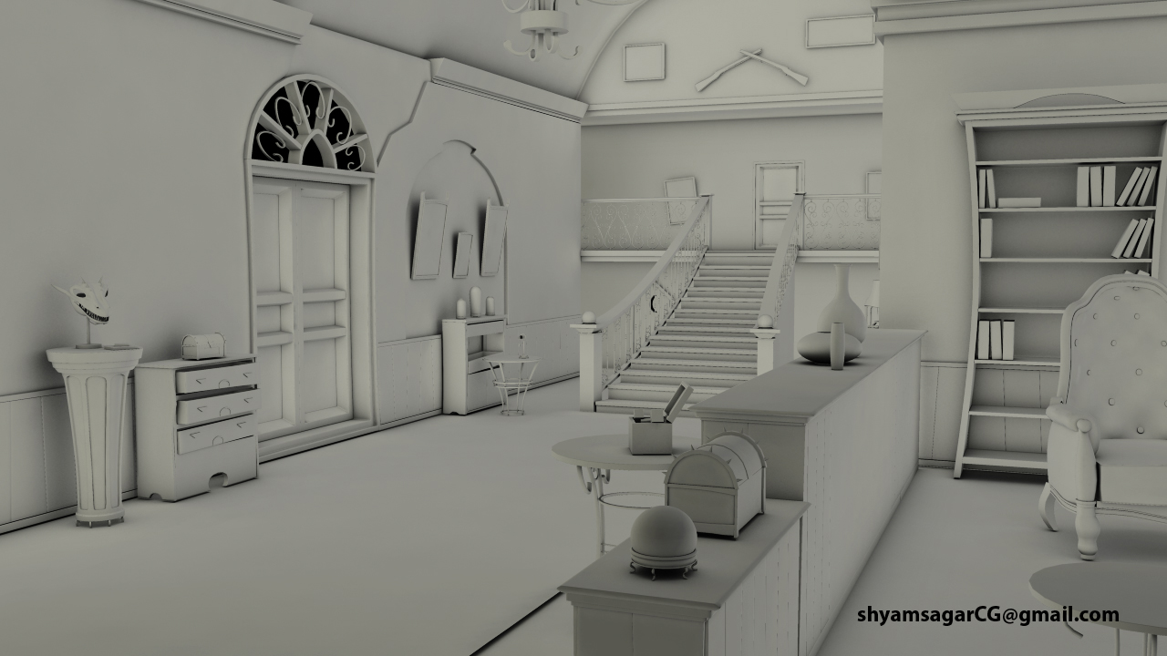 3D Artist-ShyamsagarS: 3d Interior Set modeling