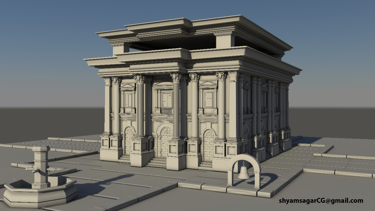 3D Artist-ShyamsagarS: 3d Exterior Set modeling