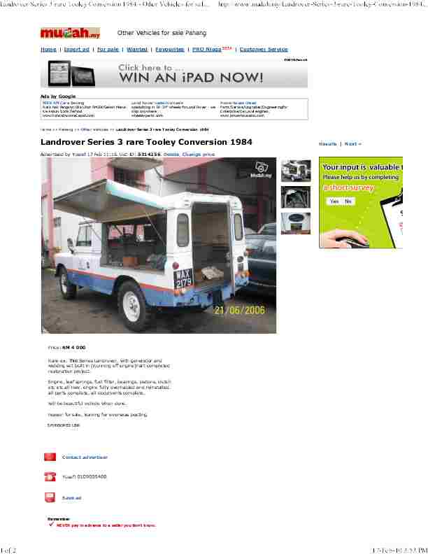 Peter James Hindle - Be careful dealing with him (Land Rover WAX 2179)