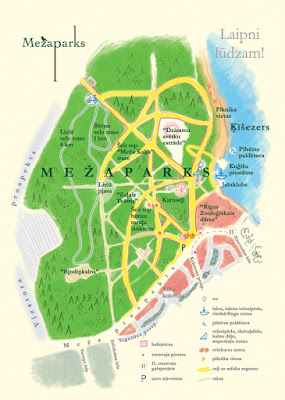 Aktualitātes par un ap Mežaparku.: Mežaparka parka karte