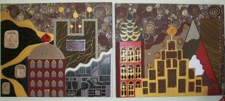 JennyKay: Hundertwasser inspired cityscape