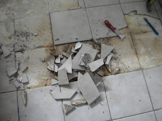 Weekend Warriors: Tearing Up Tile { Part One } - Home Depot Center