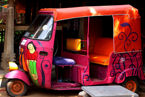 Pimp my Pink: Colourful Auto rickshaw, Dakshina Chitra