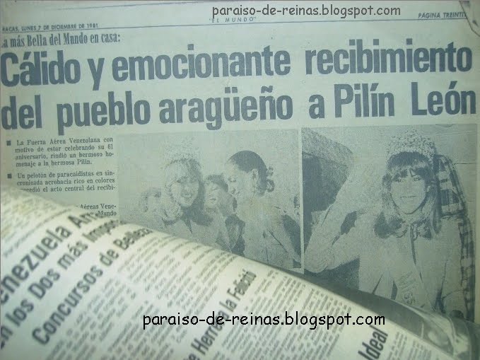 Venezuela: un Paraíso de Reinas: Pilín León, nuestra Miss Mundo 1981