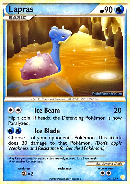 Pokemon Card of the Day: Lapras (Heart Gold/Soul Silver ...
