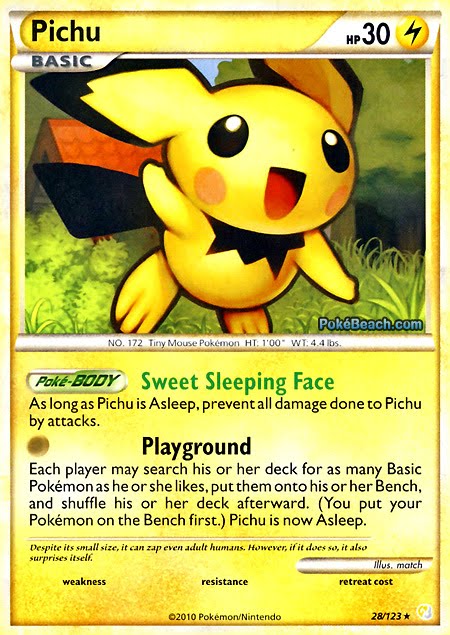 Pokemon Card of the Day: Pichu (Heart Gold/Soul Silver ...