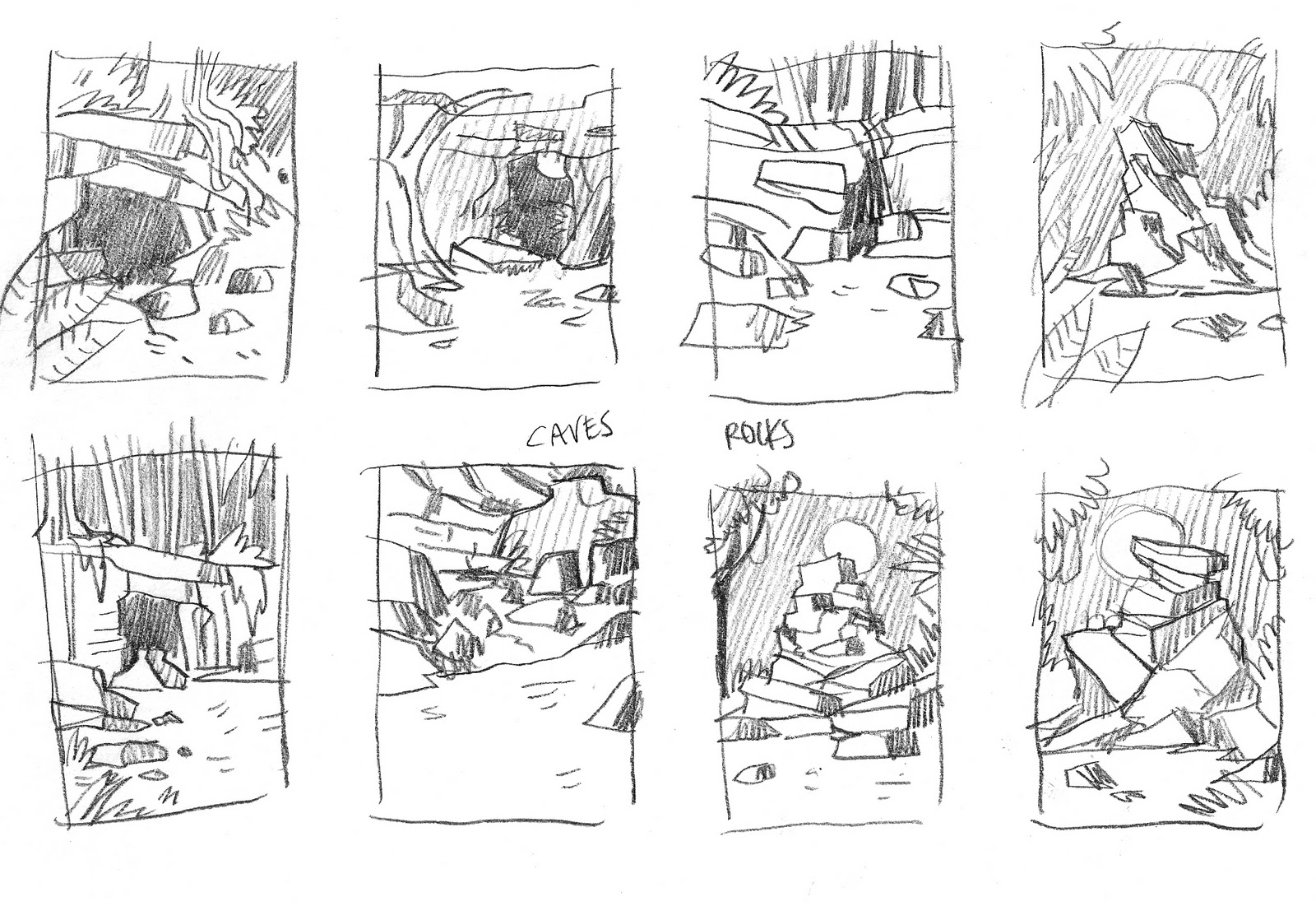 Sketches of M. S. Corley: Jungle Book Environment Concepts