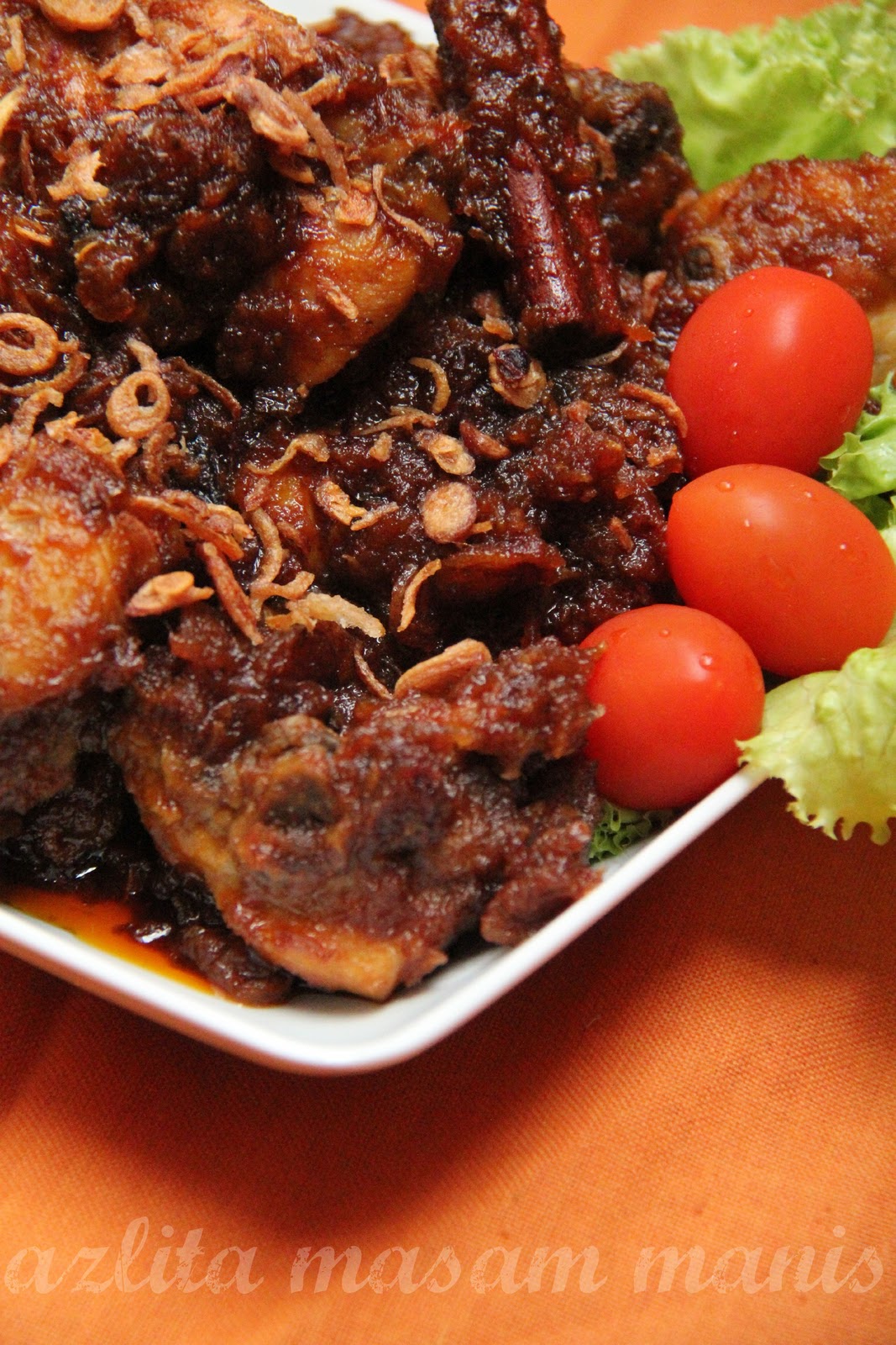 BUNGA API DAN AYAM DENDENG - masam manis