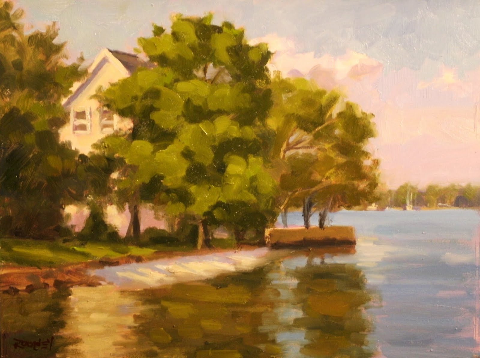 Mike Rooney Studios- Painting a Day: Waterfront Reflections-9x12