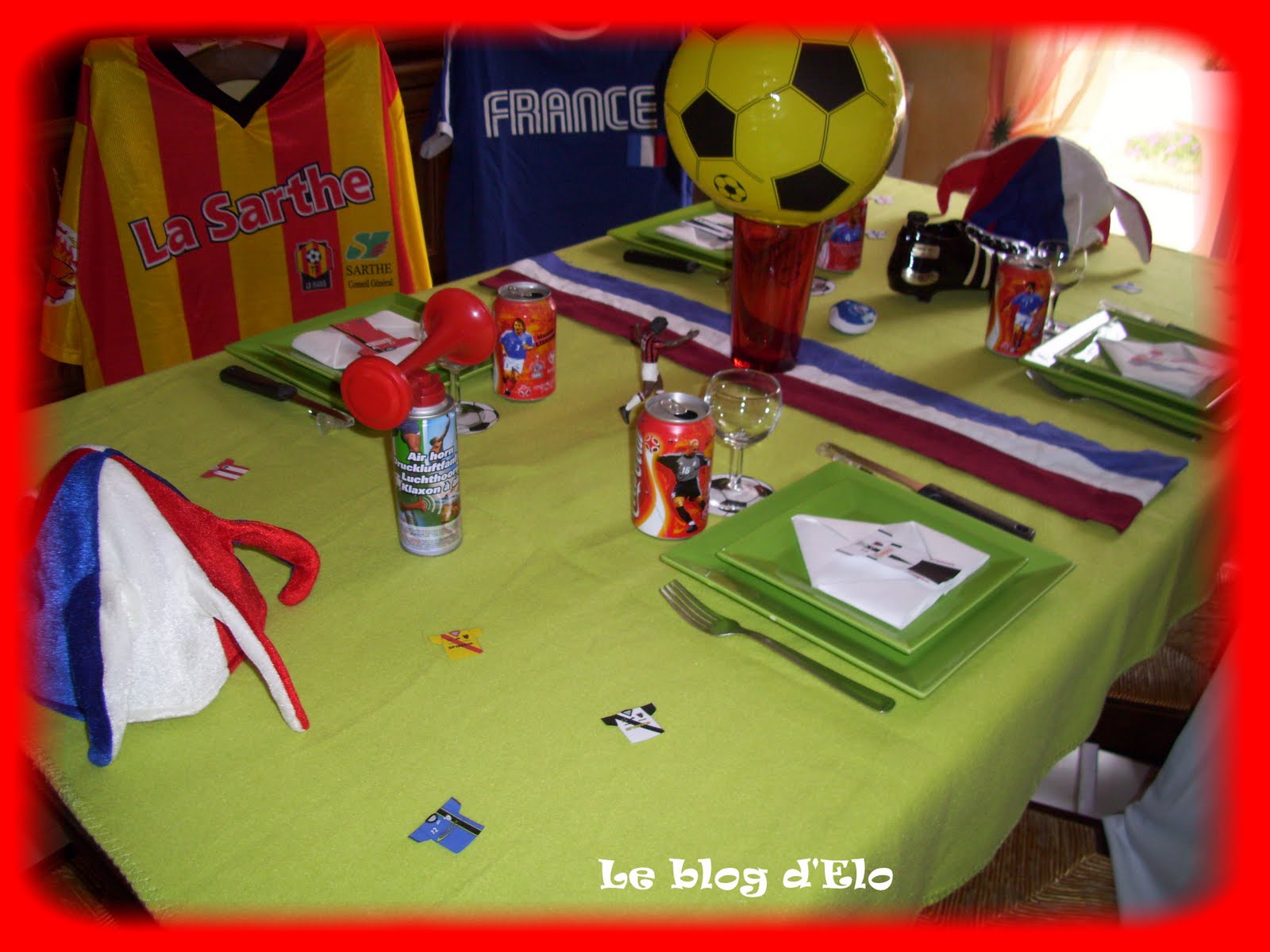 LE BLOG D'ELO: Déco de table 100% Foot...