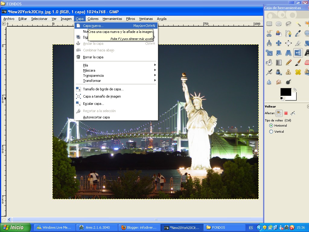 Fuera De Cobertura: Cómo utilizar "GIMP"