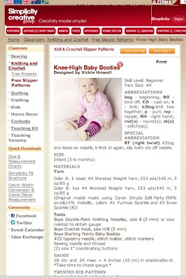 Knee-High Baby Booties for Simplicity! - Vickie Howell