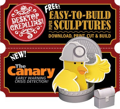Desktop Gremlin: The Canary Papercraft | Papercraft Paradise ...