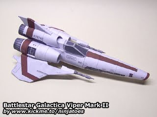 Battlestar Galactica Papercraft: Viper Mark II | Papercraft Paradise ...