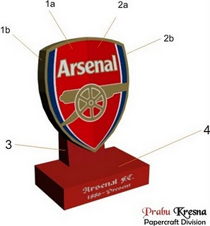Football: Arsenal Emblem Papercraft | Papercraft Paradise | PaperCrafts ...