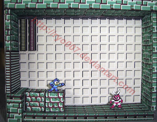 Megaman VS Cutman Papercraft Diorama | Papercraft Paradise ...