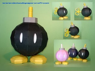 Mario Papercraft: Bomb-omb 2 | Papercraft Paradise | PaperCrafts ...
