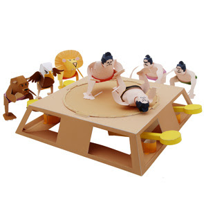 Sumo Wrestling Game Papercraft | Papercraft Paradise | PaperCrafts ...