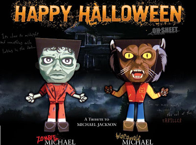 MJ Tribute Papercrafts: Zombie & Werewolf Michael | Papercraft Paradise ...
