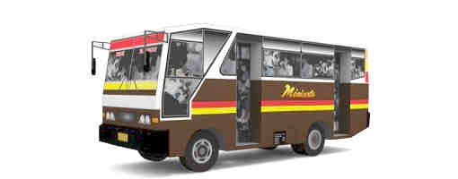 Miniarta Shuttle Bus Papercraft | Papercraft Paradise | PaperCrafts ...