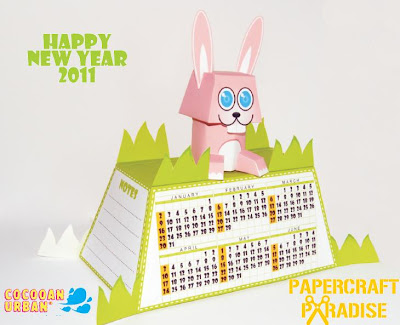 Papercraft Paradise Exclusive 2011 Bunny Calendar | Papercraft Paradise ...