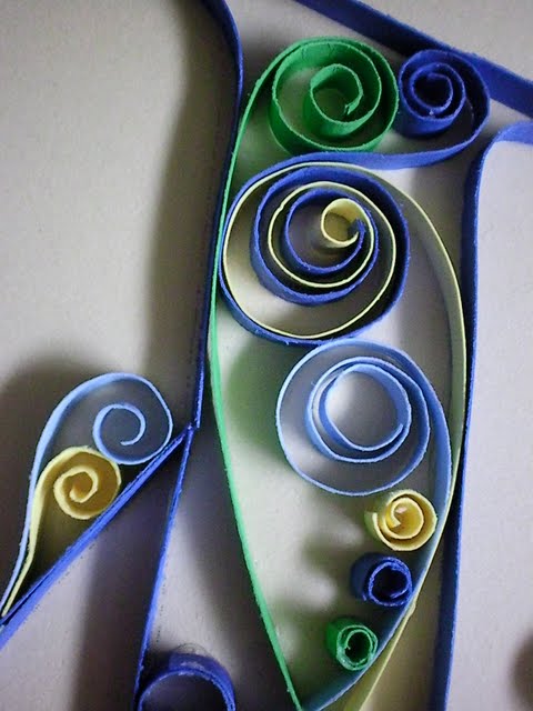 just Lu: Quilled (curled paper) Monograms
