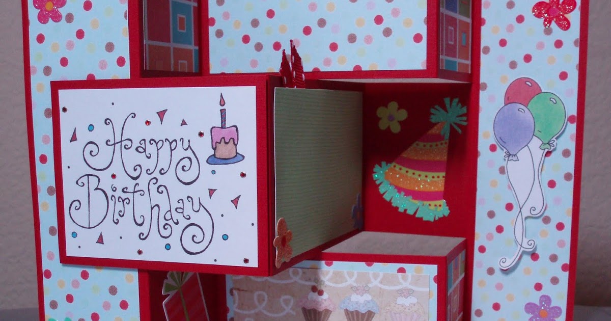 Seongsook's Creations: Happy Birthday Trifold Shutter Card