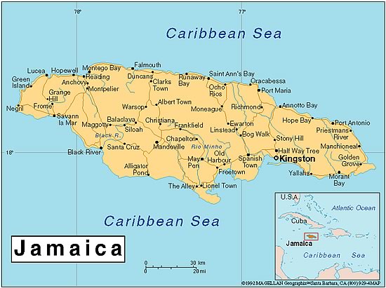 momhes: negril jamaica map