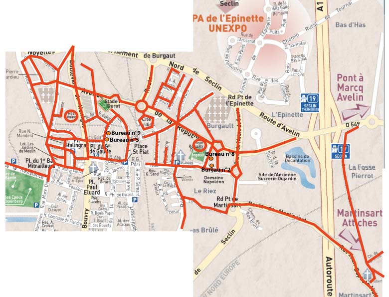 Le blog du PS-Canton Seclin Nord: Une carte pour s'y retrouver à Seclin