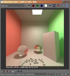 3D vRay: VRay frame buffer
