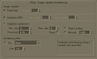 3D vRay: VRay Image Sampler (Antialiasing)