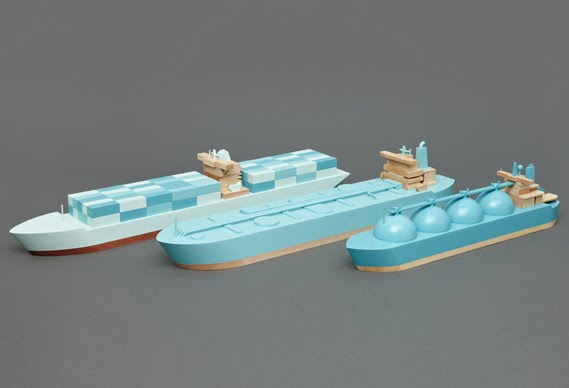 The Best Part - A Daily Art and Design Blog: Wooden Container Ship Toys