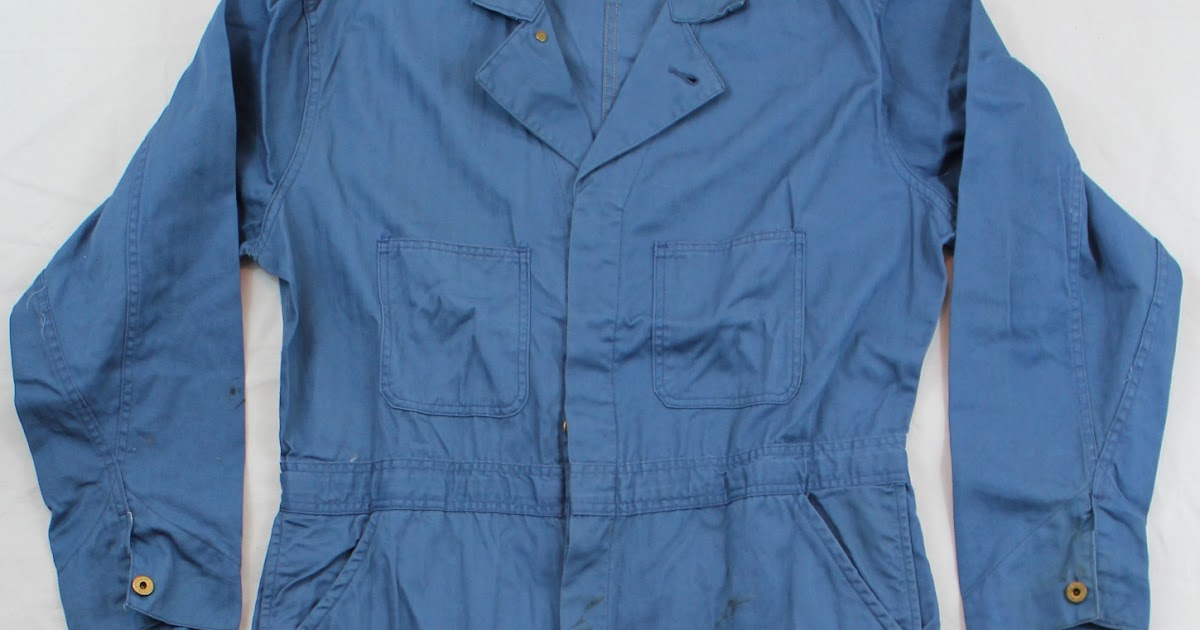 vintage workwear: The Cleveland Overall Co. UNION MADE Blue HBT Coveralls