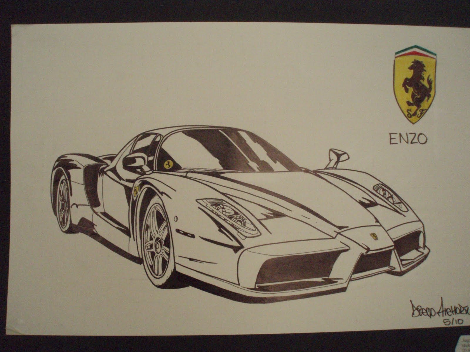 Car Drawings: Ferrari Enzo