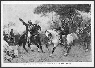 monarchico: A Teano Vittorio Emanuele con Garibaldi