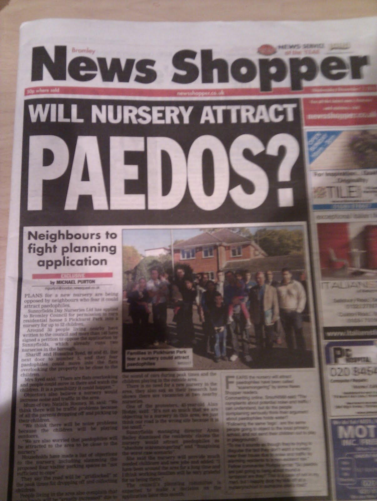 Angry people in local newspapers