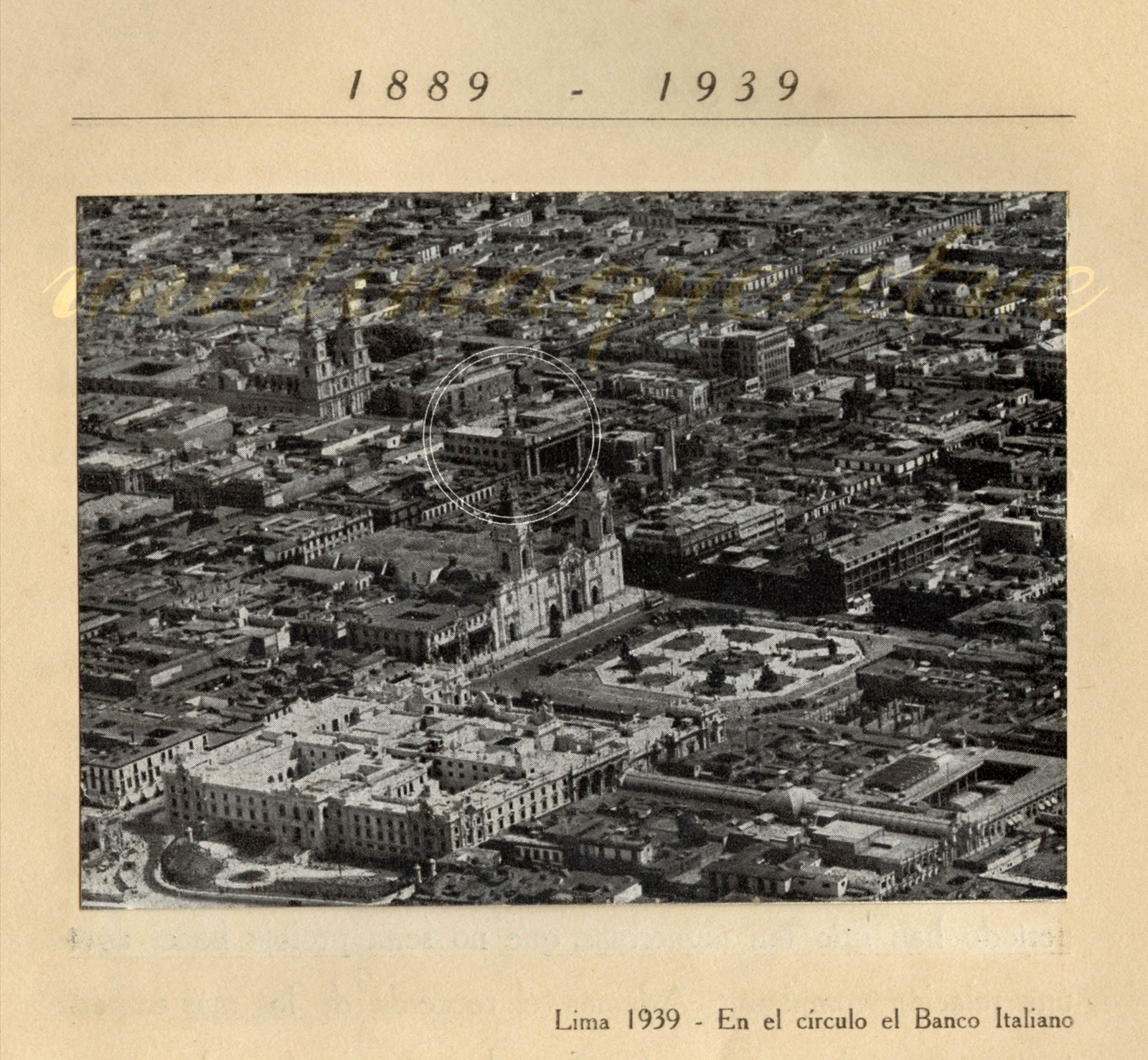 Una Lima Que Se Fue ...: FOTOS - Banco Italiano 50 Años - 1889 - 1939