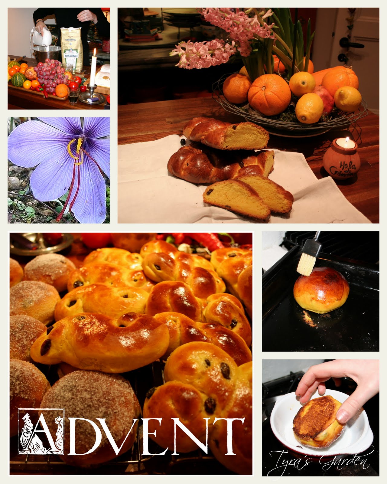 Tyras Trädgård / Tyras Garden: Saffron Bread for Advent