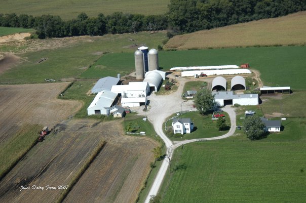 DAIRY INDUSTRY: DAIRY FARM-AERIAL VIEW