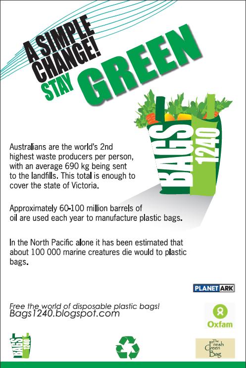 Reduce, Reuse, Recycle - Stop using plastic bags!: Campaign Posters