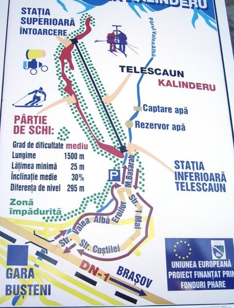 harta romaniei in fotografii: Ski pe Partia Kalinderu din Busteni