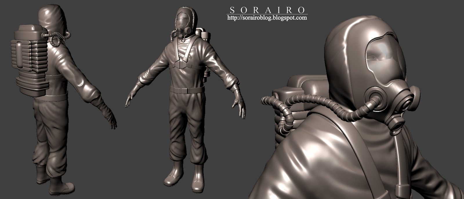 Onur Samli's 3D Art Blog: Bio-hazard Suit (work in progress)