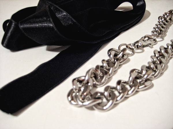 frashion: DIY_ Chain & ribbon necklace / Uradi sam_ Ogrlica od lanca i ...