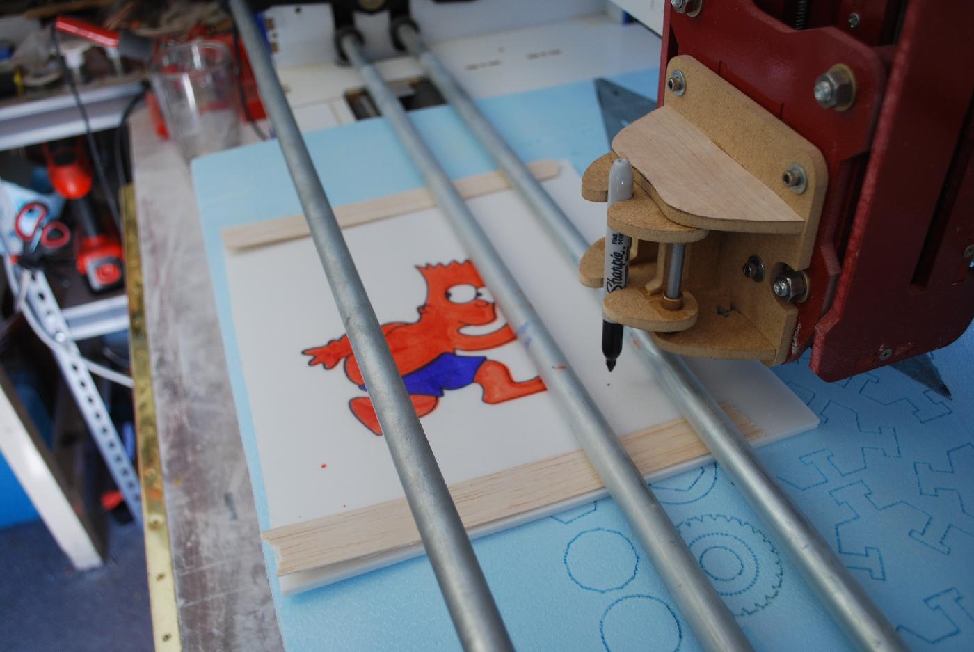 Flash's Phlatprinter: Using Sharpie Markers to Draw a Two Sided Object