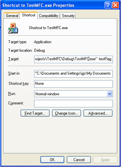 Jon's Coding Blog: Using Shortcut Flags for MFC Applications