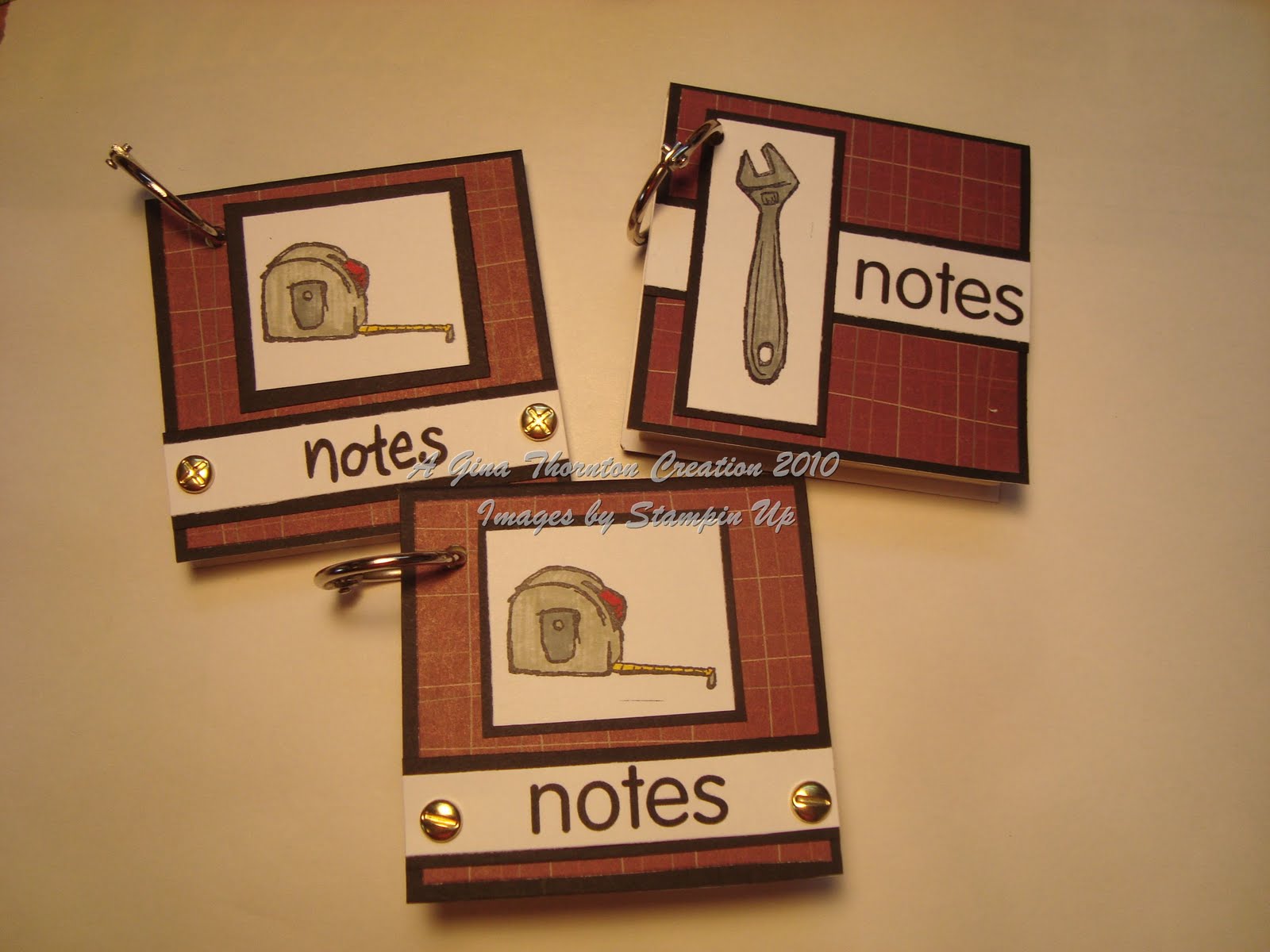 Gina's Stamping Creations: Craft Fair - Masculine Post It Note Holders