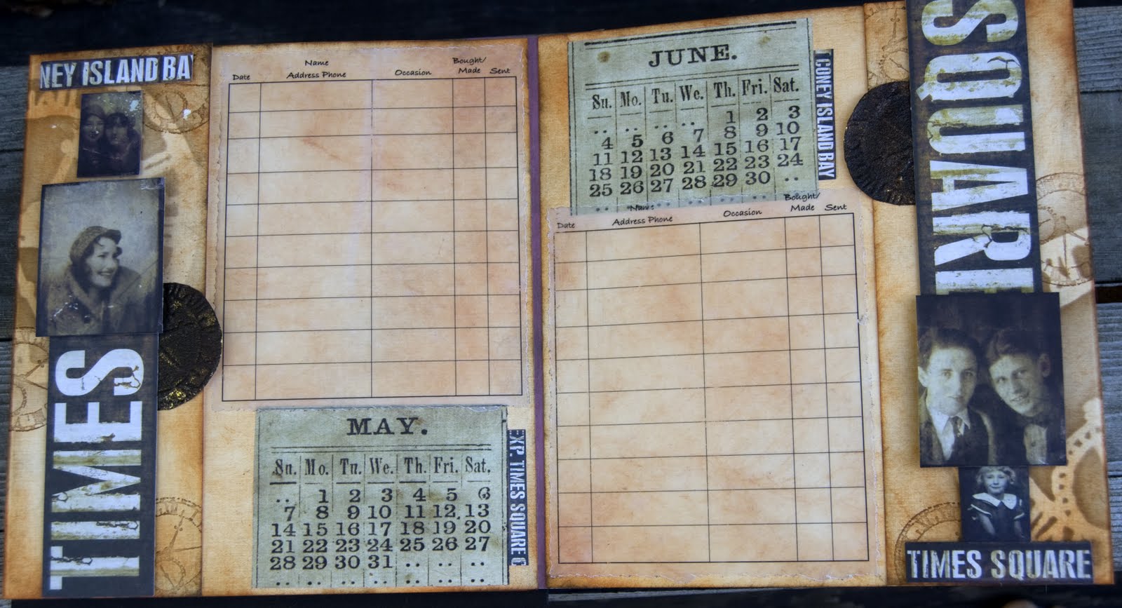 Stampensteins Castle: Tim Holtz Calendar Organizer con't