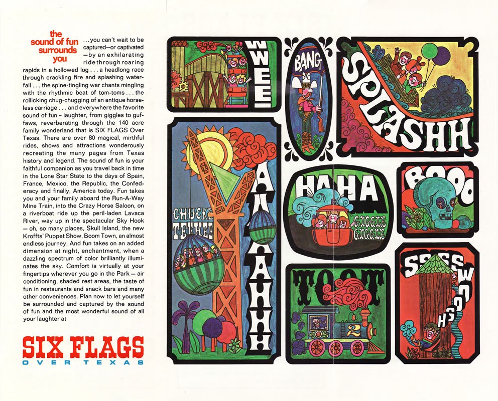 NewsPlusNotes: Sabrina's Brochure Spotlight: Six Flags Over Texas 1968