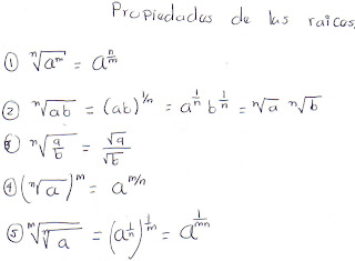 Matematicas Fresnillenses: propiedades de las raices